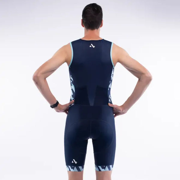 Sub4 Men's Endurance Tri Suit - Navy Print - Cycling and Sports ...